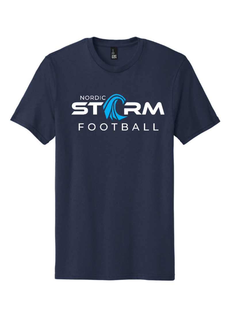 Nordic Storm T-Shirt - Navy - Big Logo "Football" – Nordic Storm Merch